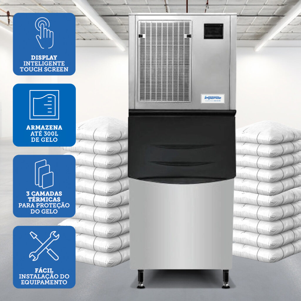 Máquina de Gelo Escama SK033 400 Kg/dia | 170 Litros 220v